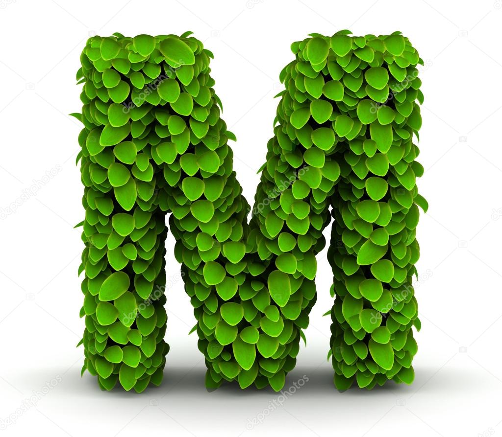 Leaves font letter M Stock Photo by ©iunewind 29211055