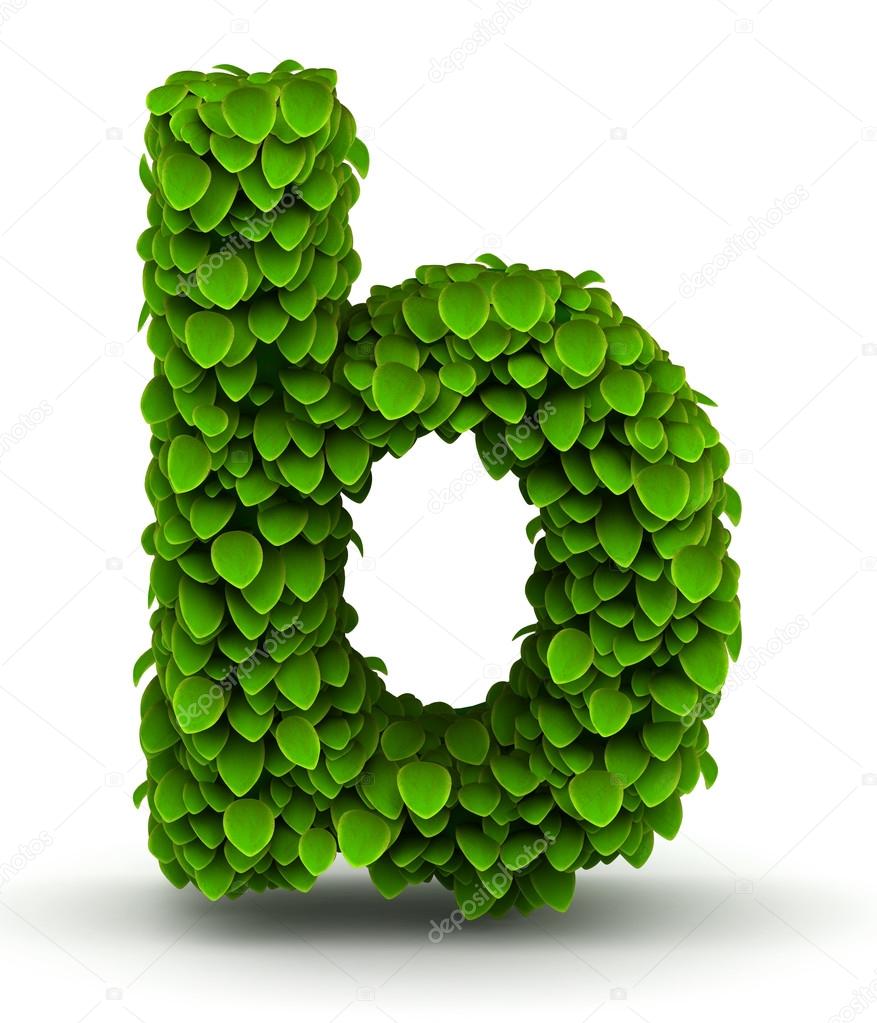 Leaves font letter b lowercase — Stock Photo © iunewind #29211273