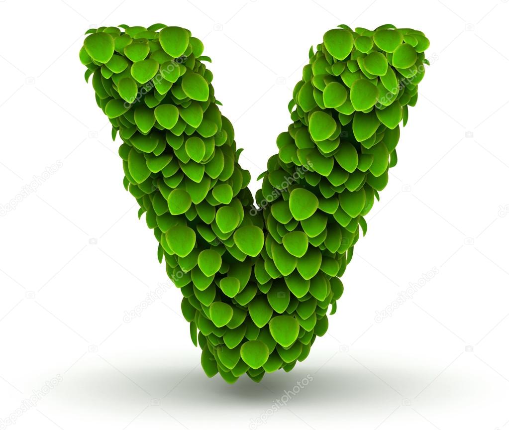 Leaves font letter v lowercase Stock Photo by ©iunewind 29211585