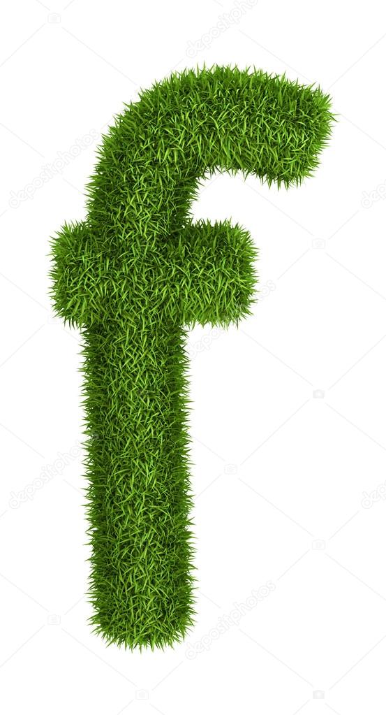 Natural grass letter f lowercase — Stock Photo © iunewind #29318125