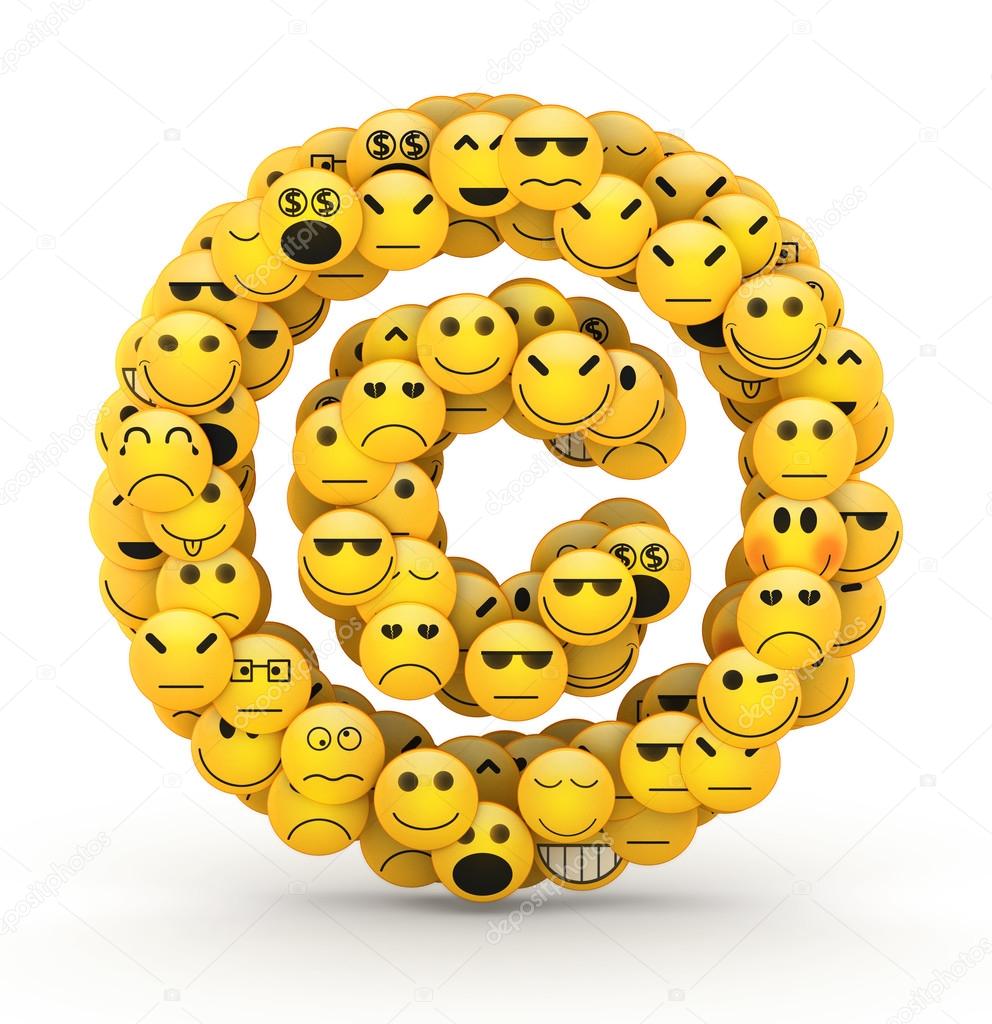 Emoticons copyright symbol — Stock Photo © iunewind #29994045