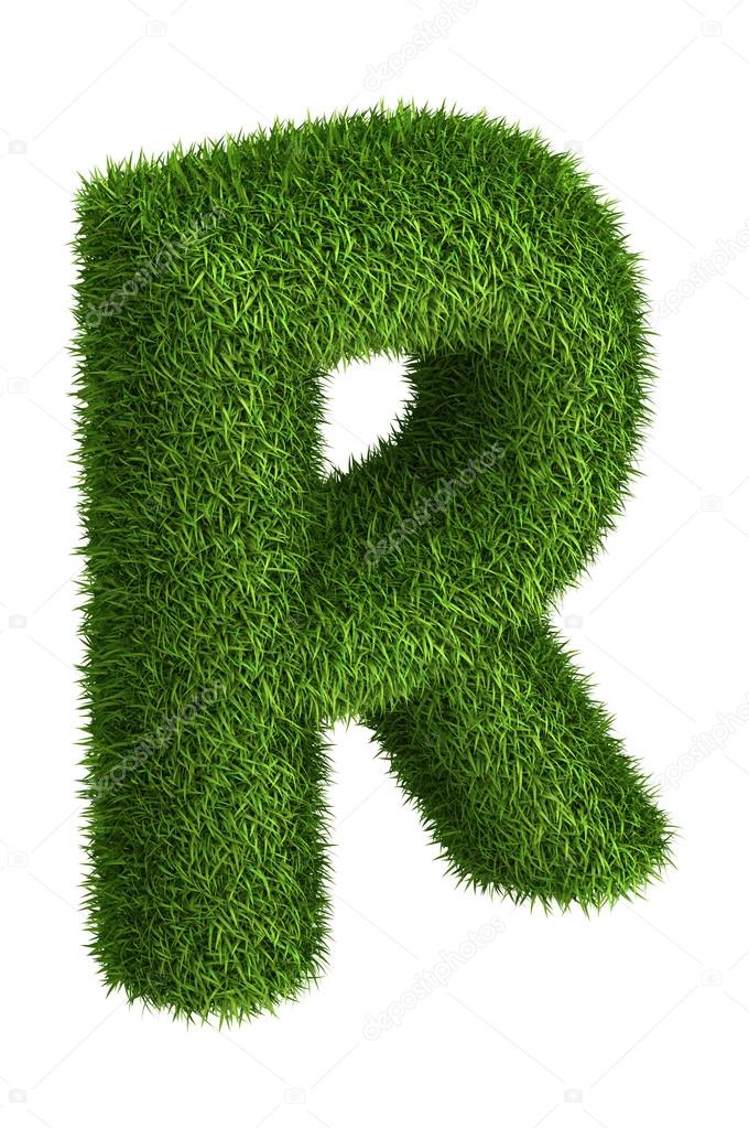 Natural grass letter R — Stock Photo © iunewind #34157635