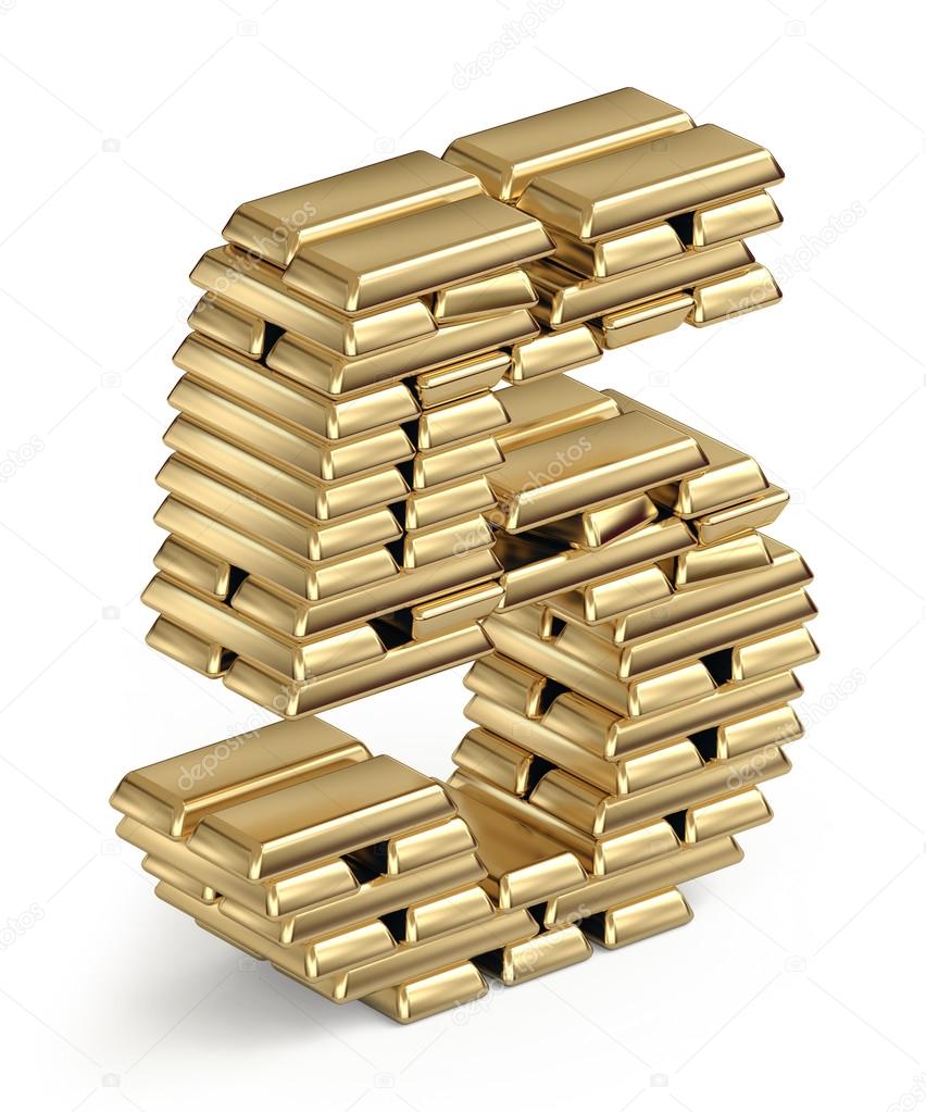 Number 5 from gold bars Stock Photo by ©iunewind 38522071
