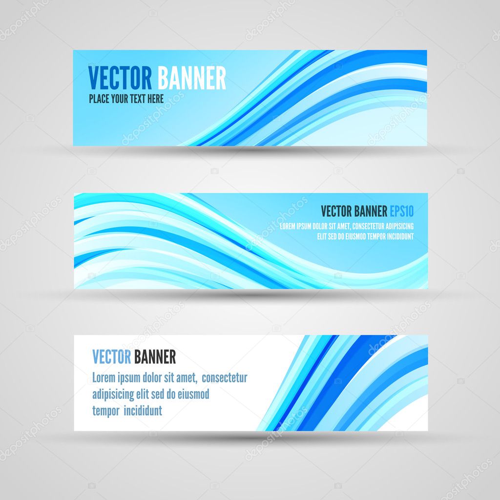 Vector banners blue ocean Stock Vector by ©iunewind 42622265