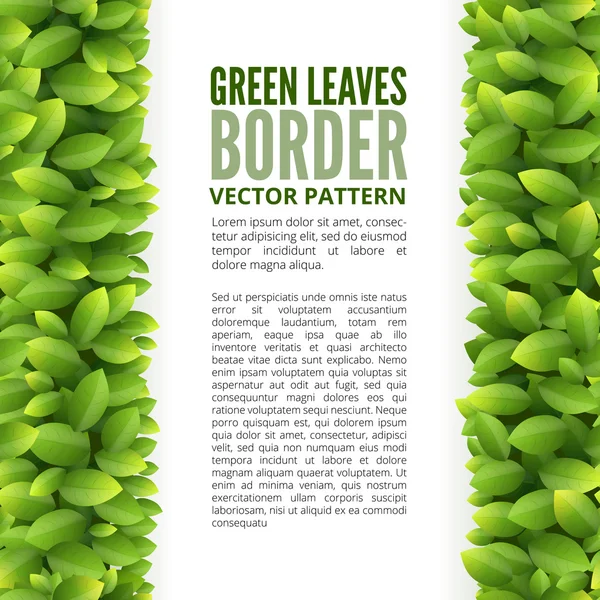 Green Leaf Border Vector