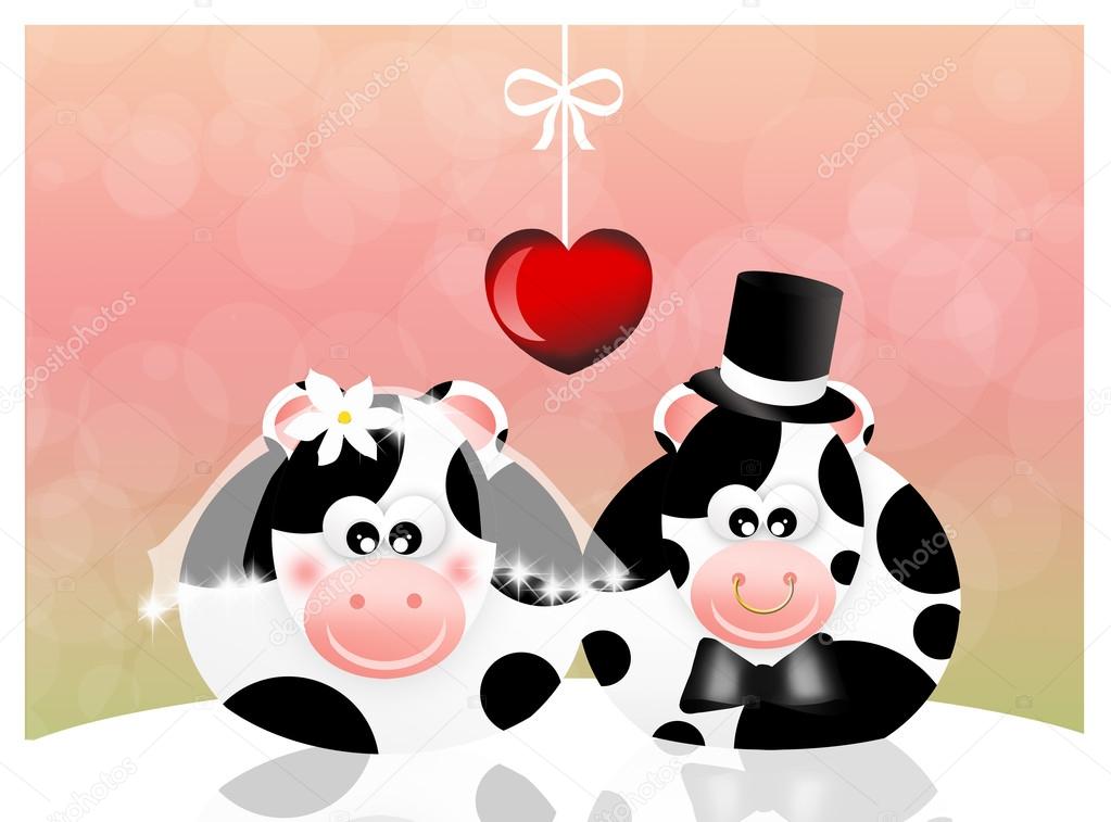 Wedding cows Stock Illustration by ©adrenalina #24618277