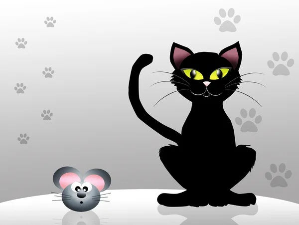 Illustration Black Cat Mouse ⬇ Stock Photo, Image by © adrenalina ...