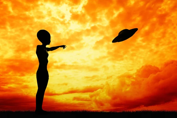 Alien silhouette Stock Photos, Royalty Free Alien silhouette Images ...