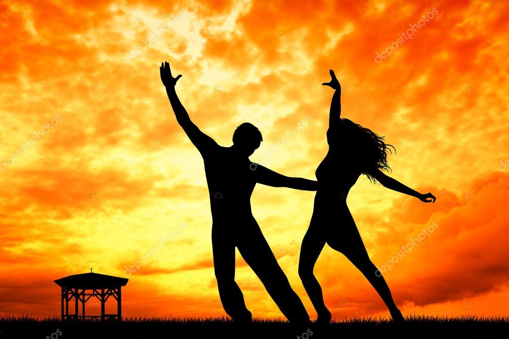 Couple dancing at sunset Stock Photo by ©adrenalina 35002511