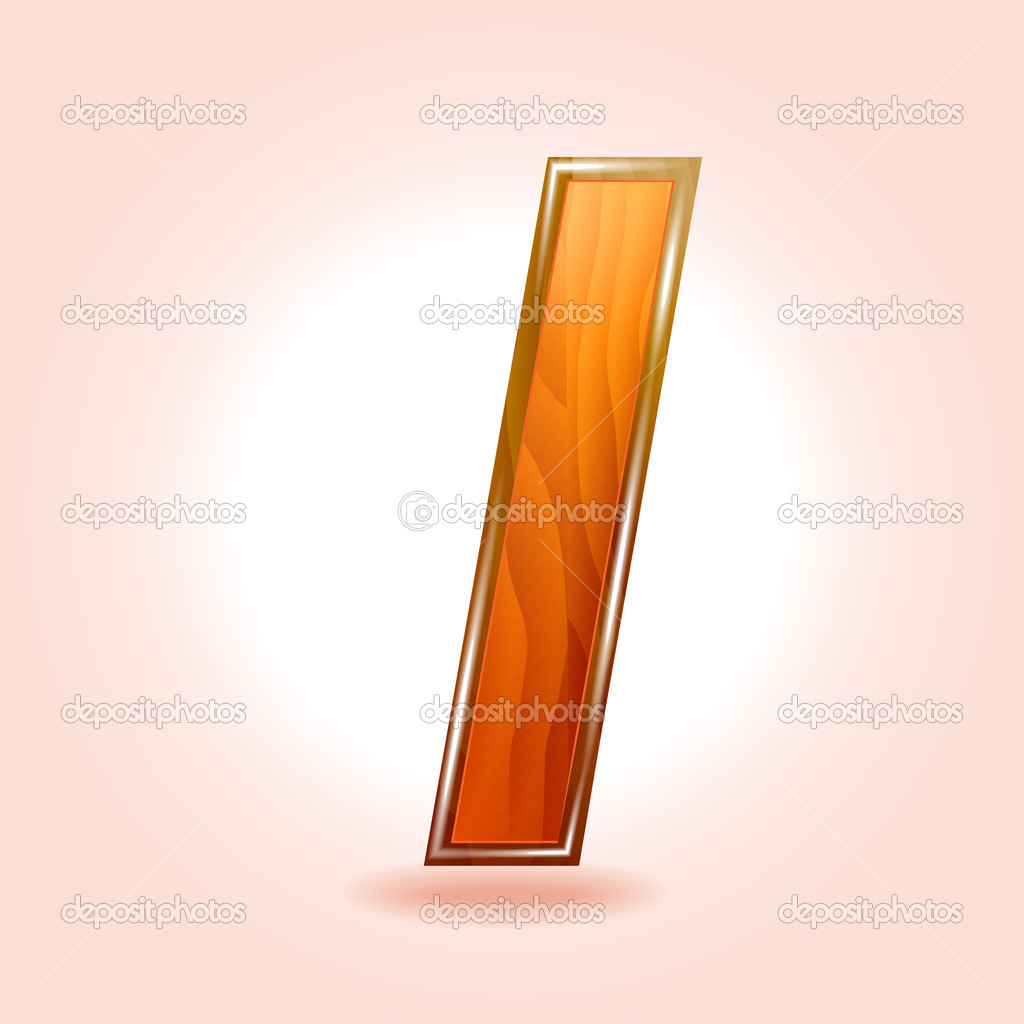 Alphabet wooden, letter I. Vector Stock Vector by ©assistant 24108269