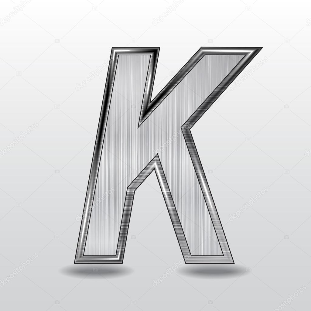 Alphabet metal, letter K. Vector Stock Vector by ©assistant 36785567