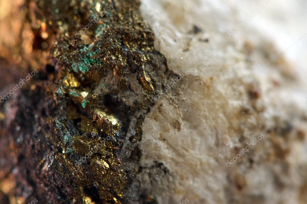 Golden gem and crystal background. Macro Stock Photo by ©assistant 36792923