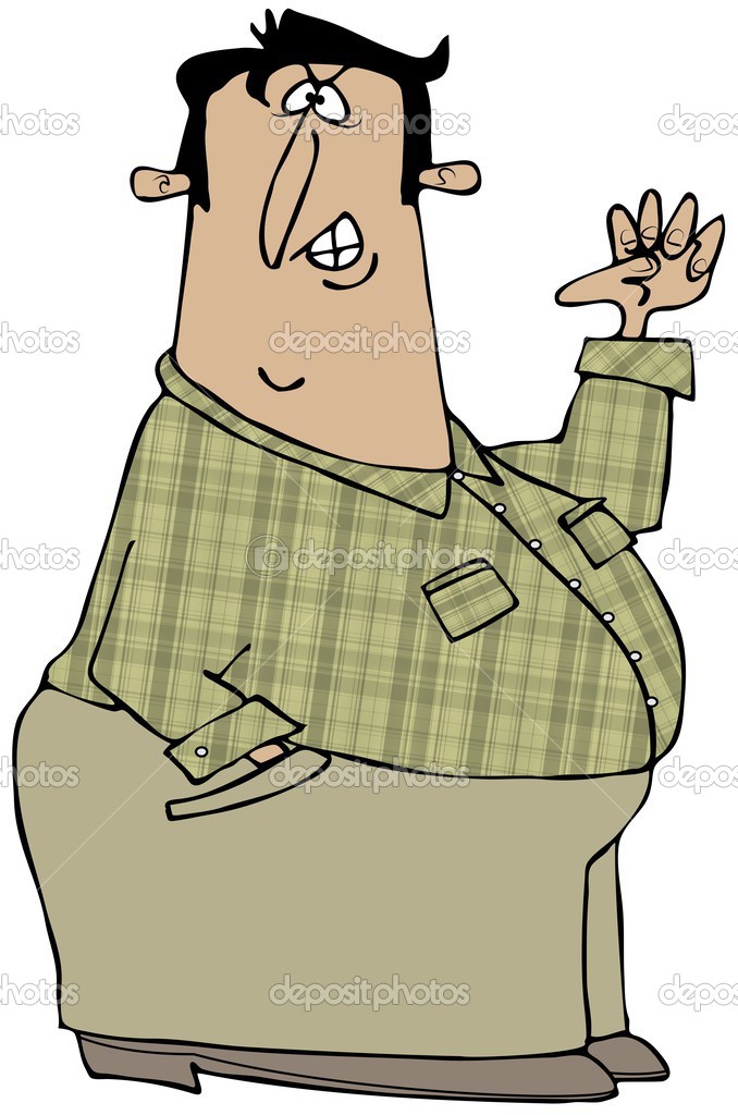 Partially defiant man Stock Illustration by ©caraman #36356153
