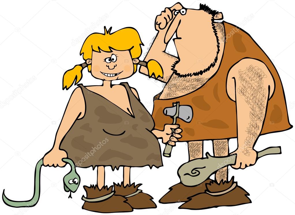 Cave couple Stock Illustration by ©caraman #37870003