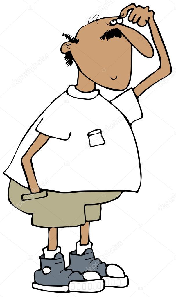 Scratching Head Cartoon