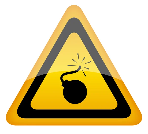 Vector bomb warning sign Vector Art Stock Images | Depositphotos