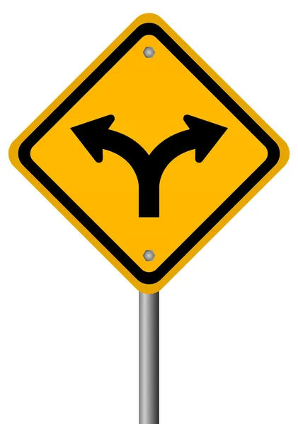 Fork in Road Sign — Stock Vector © zager #10588449