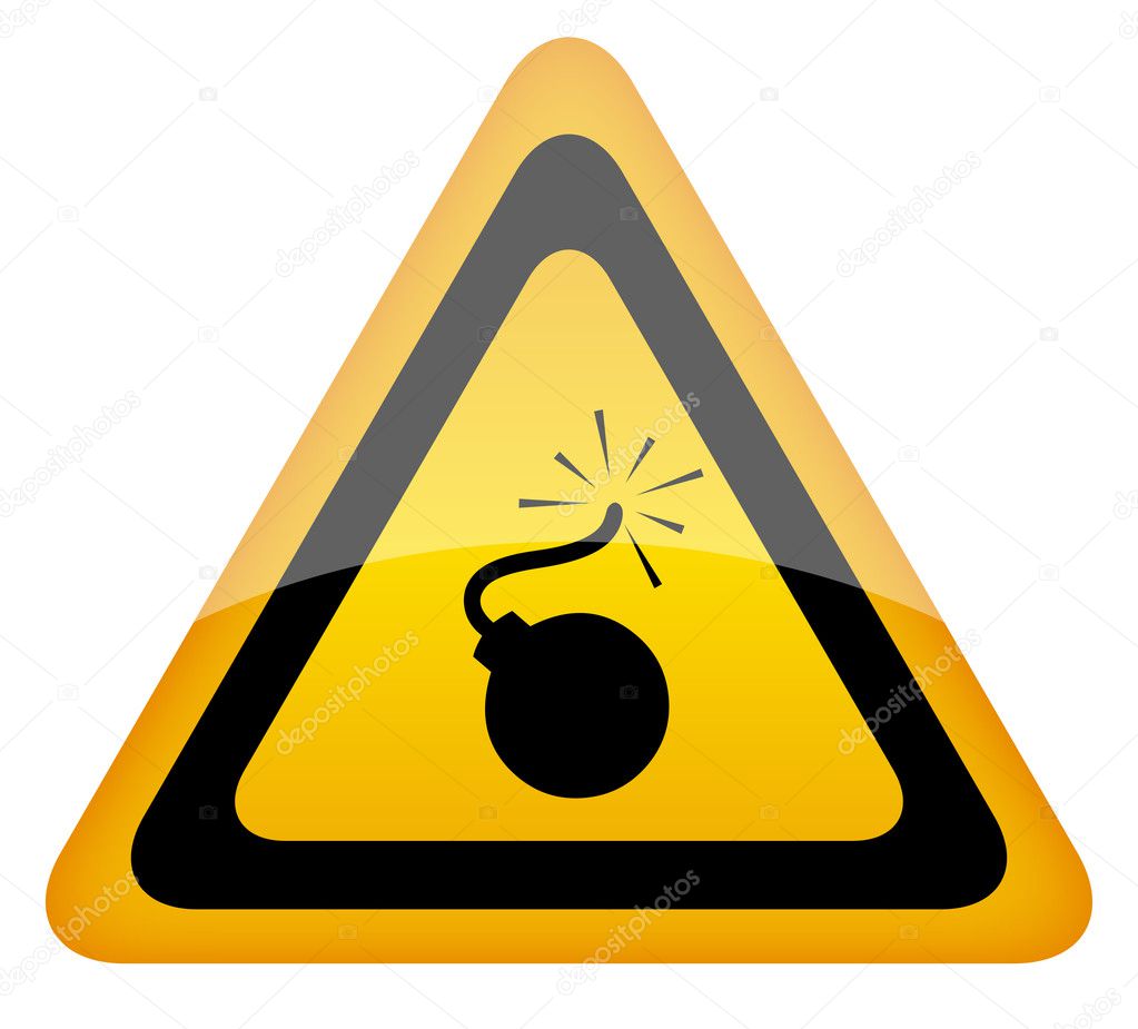 Bomb warning sign Stock Illustration by ©Arcady #16823089