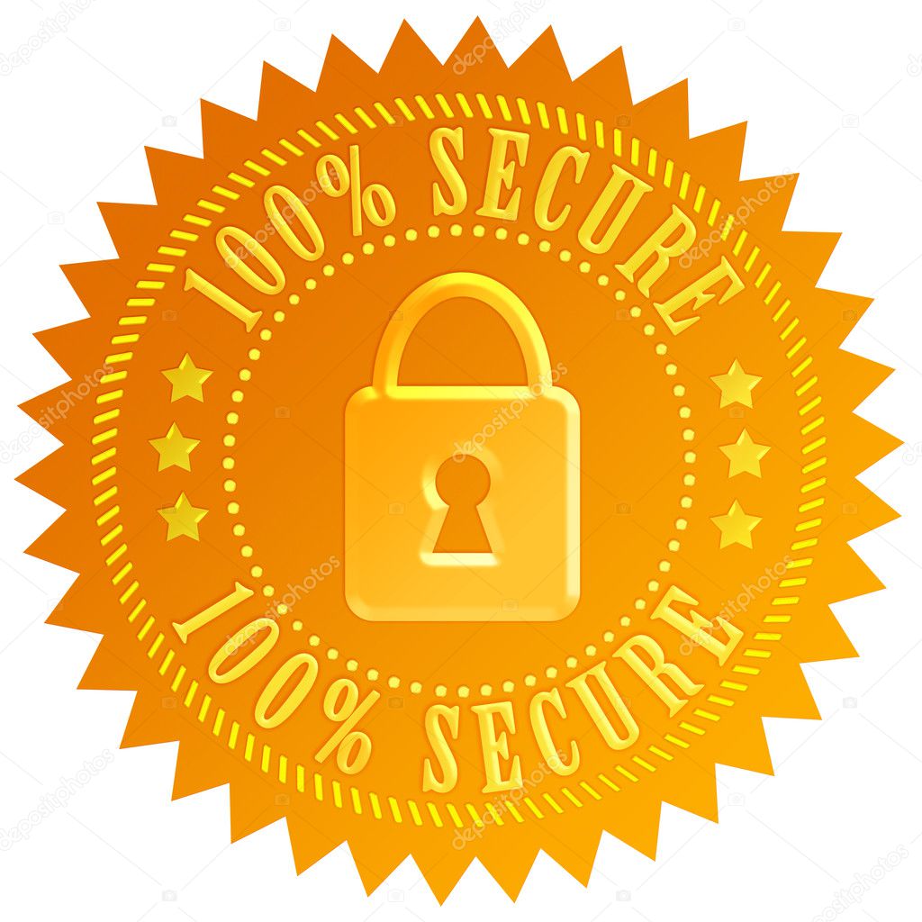 Secure lock emblem — Stock Photo © Arcady #19696475