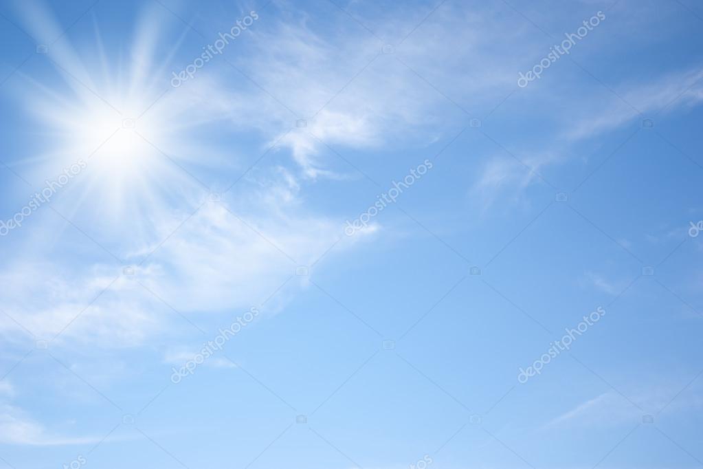 Blue sky with sun — Stock Photo © Arcady #22523525