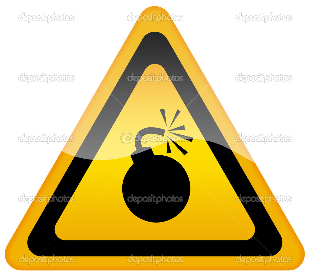 Bomb warning sign Stock Illustration by ©Arcady #29868265