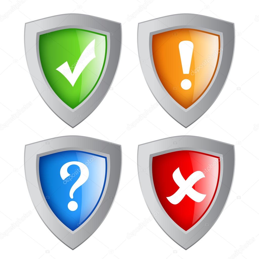 Vector Shields Set Stock Vector By ©arcady 30016247