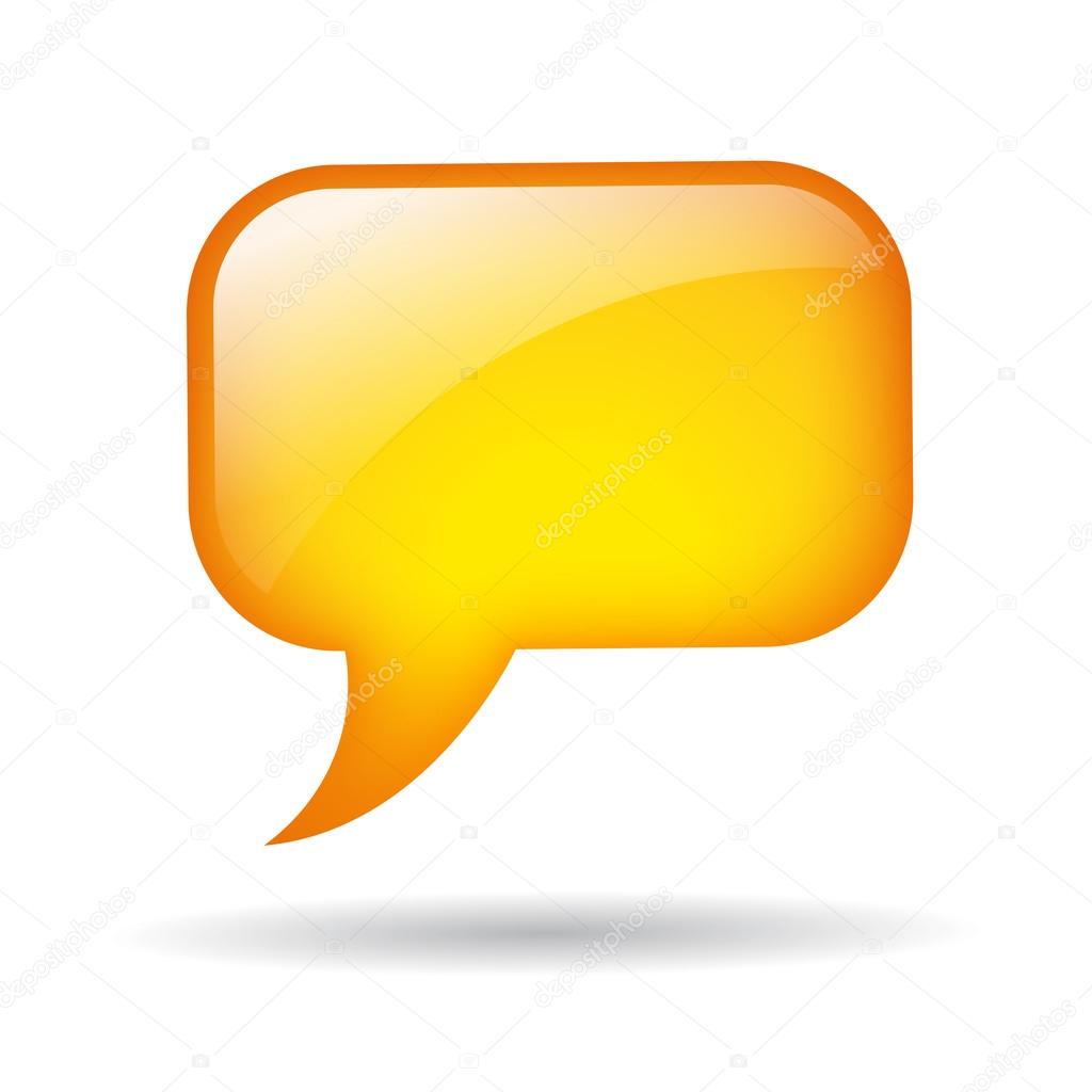 bulle de dialogue Vector jaune — Image vectorielle Arcady © #32244093