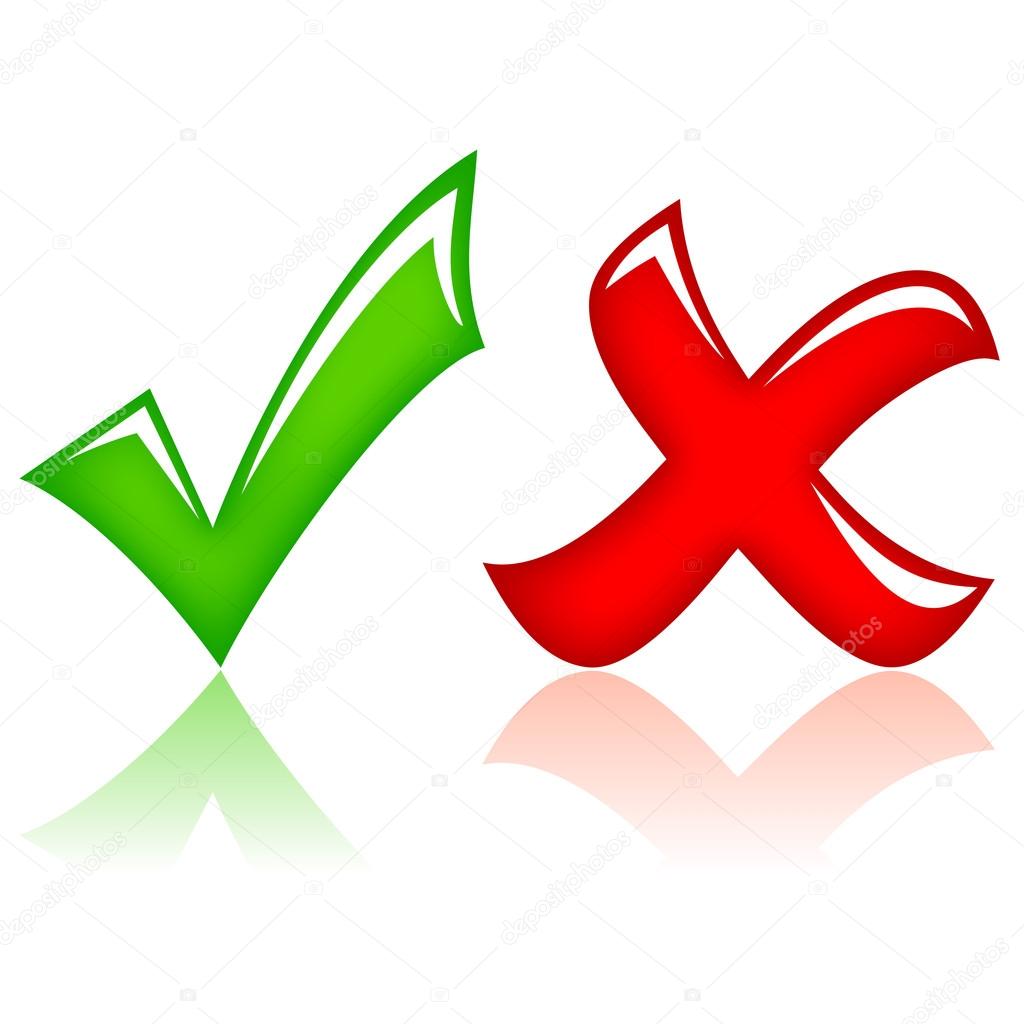 Tick and cross — Stock Vector © Arcady #34392115