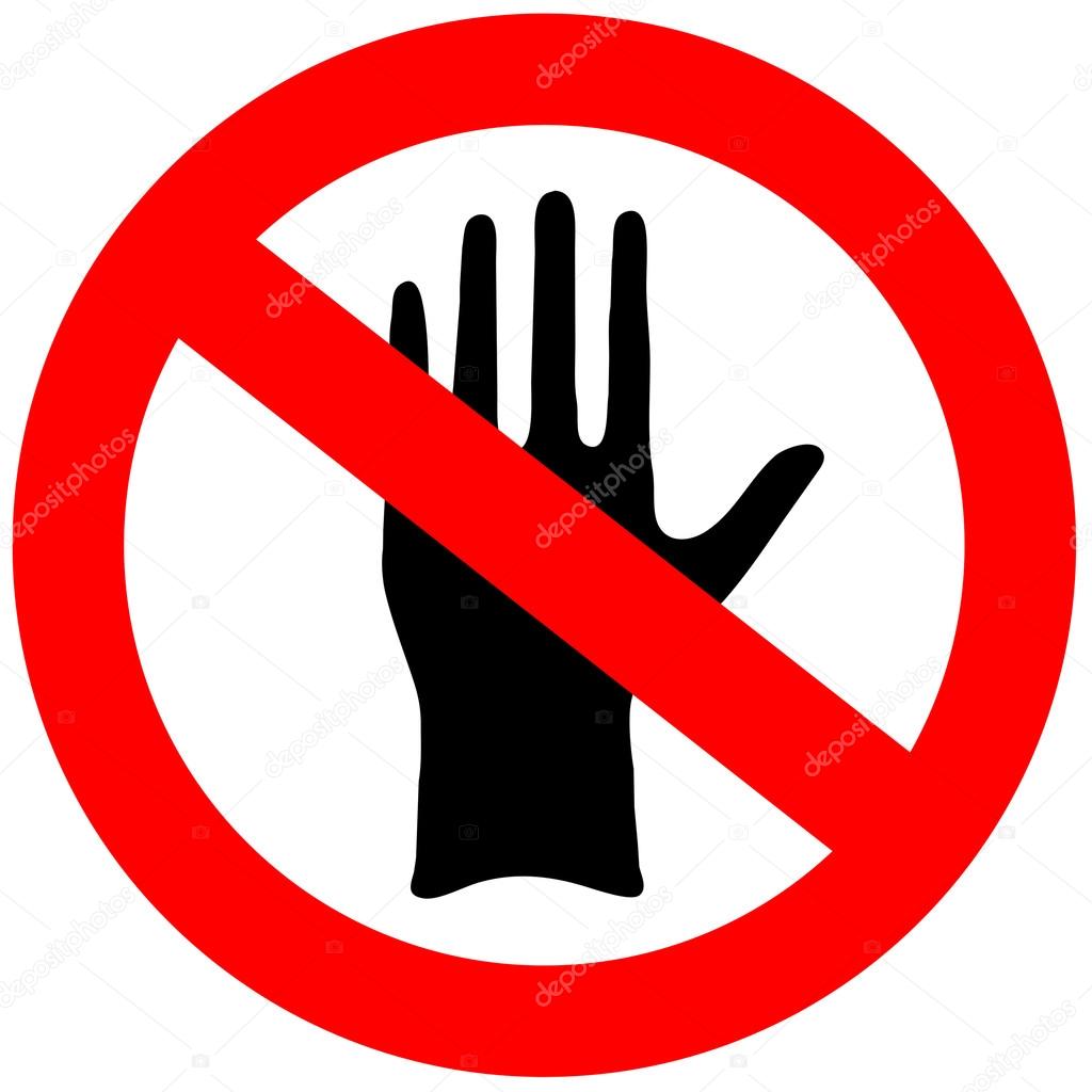 No toque el signo: fotografía de stock © Arcady #35313833 | Depositphotos