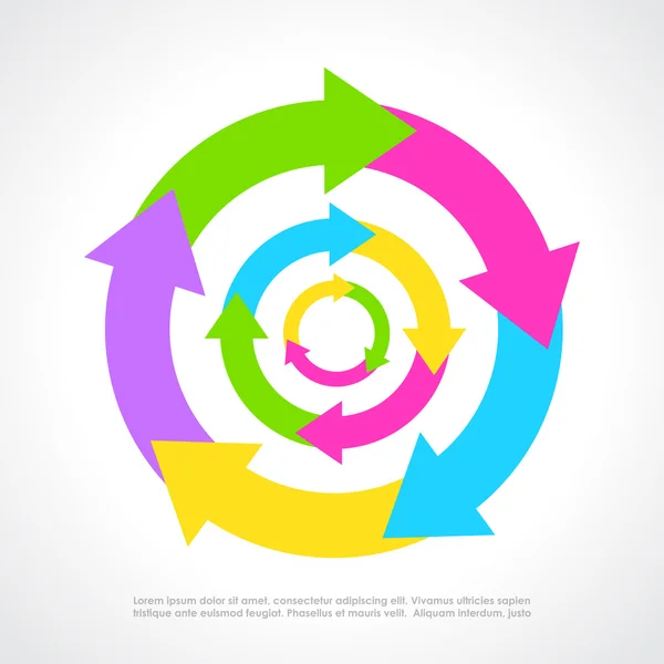 Four part cycle arrow chart — Stock Vector © Arcady #113431210