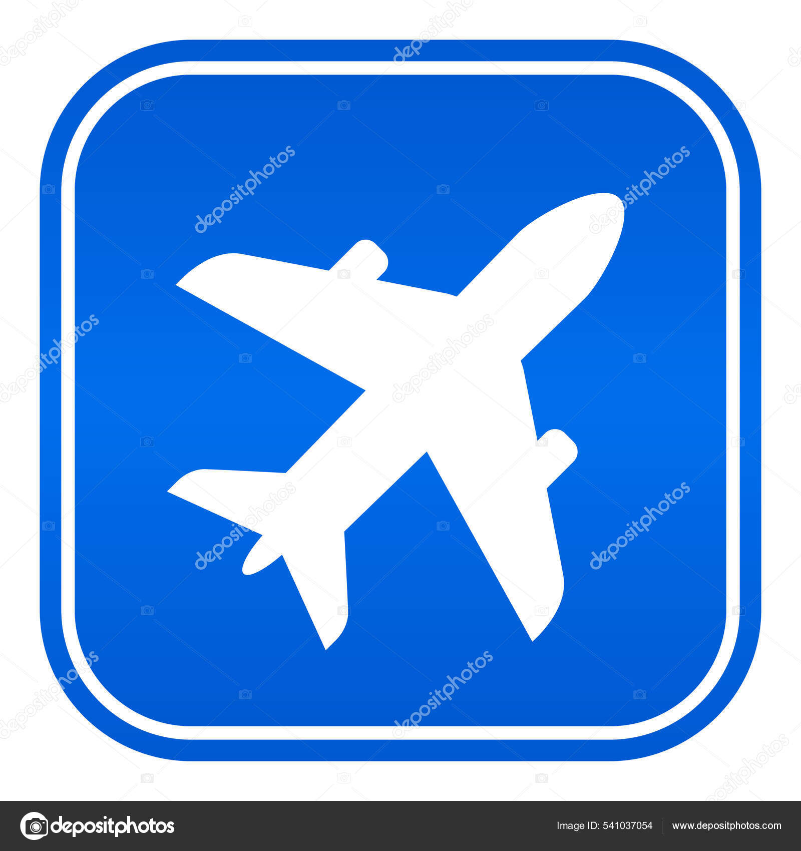 Airport Vector Blue Sign Stock Vector by ©Arcady 541037054