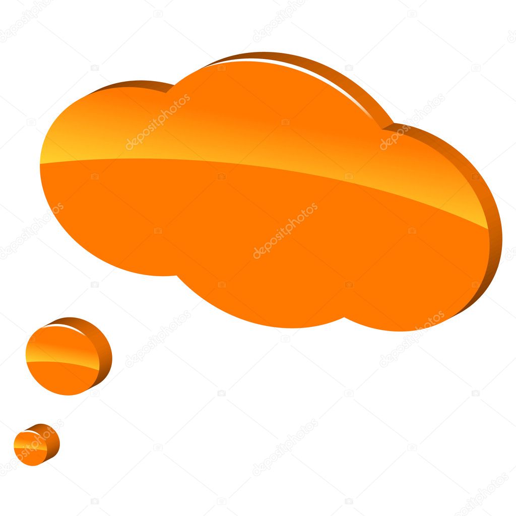 3d orange cloud Stock Vector Image by ©ylivdesign #25841797
