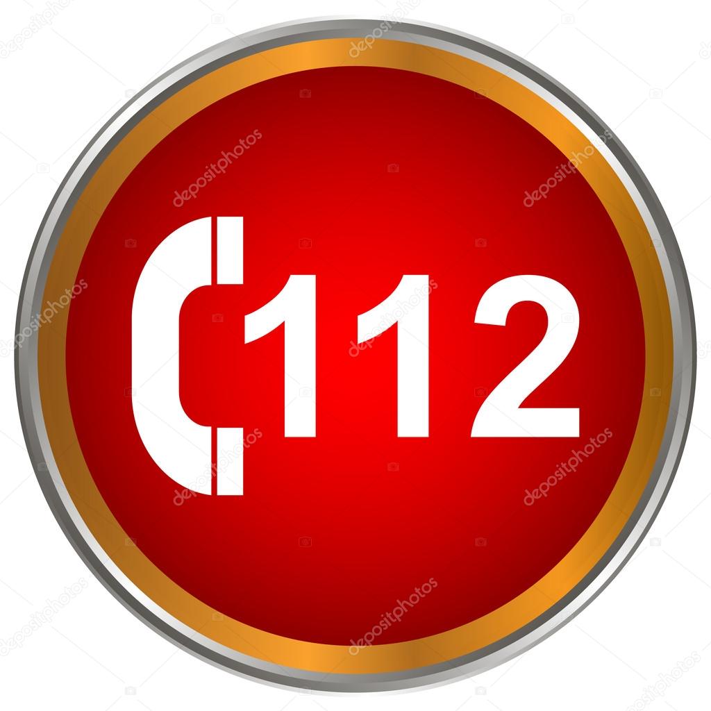 Icono rojo 112 — Vector de stock #26166781 — Depositphotos