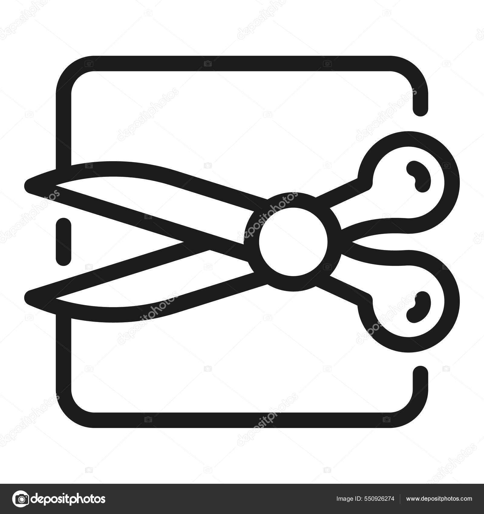 Edit digital scissors icon outline vector. Stroke tool Stock Vector by ...
