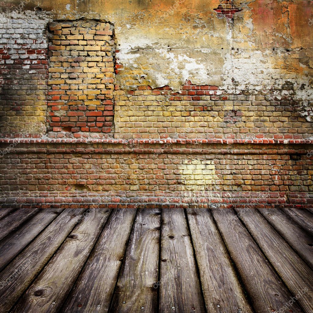 Studio background with brick wal — Stock Photo © Apriori #12843178