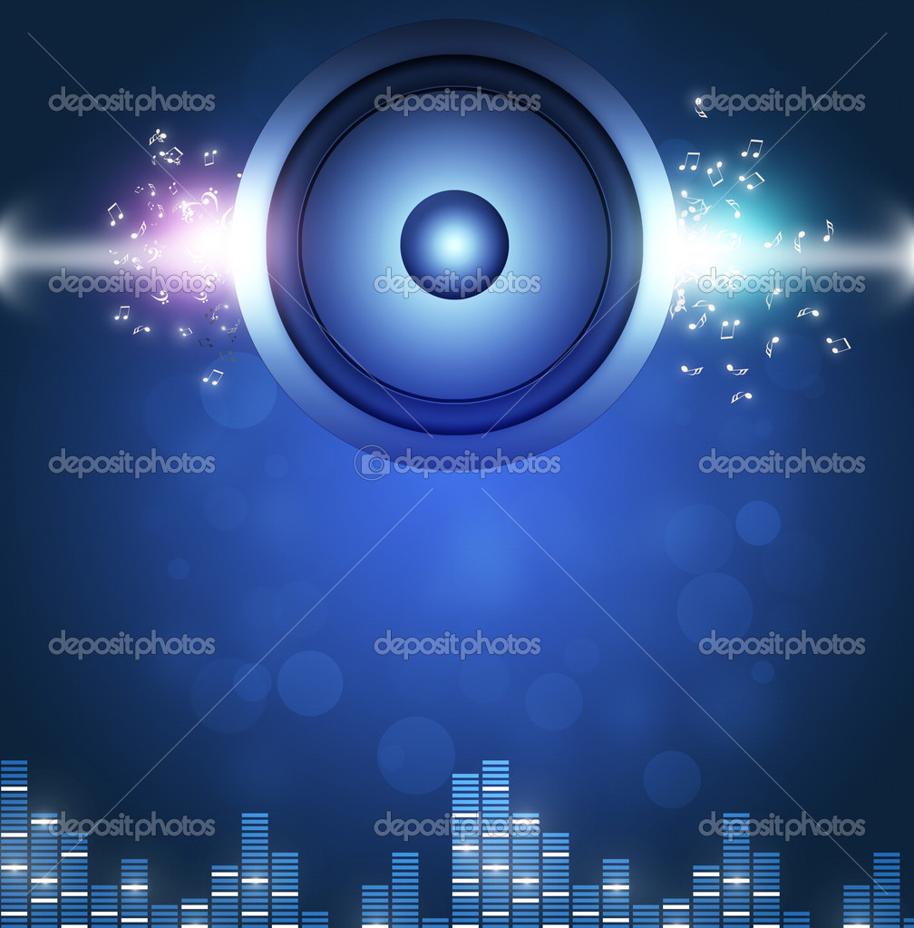 Blue Sound Speakerl Music Background Stock Photo by ©alexaldo 26490825