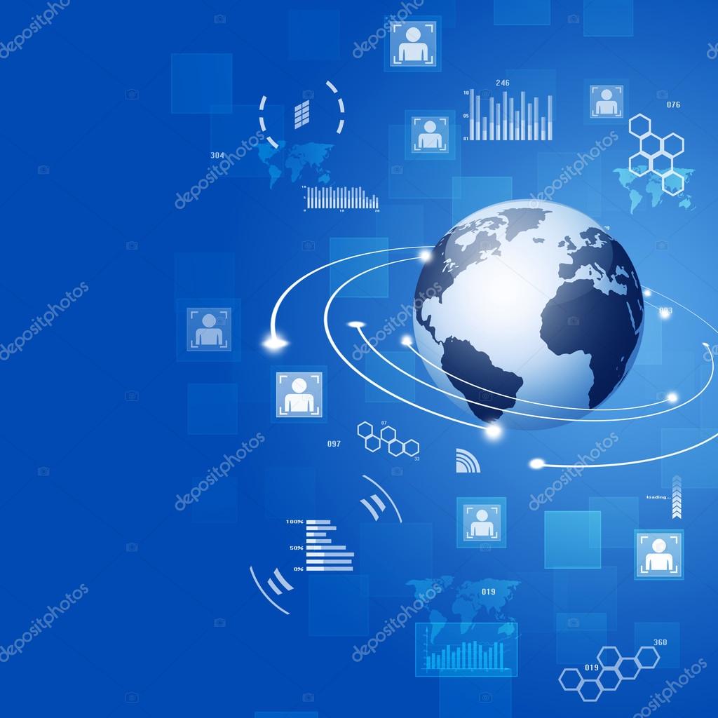 Global Connections Blue Business Background — Stock Photo © alexaldo ...