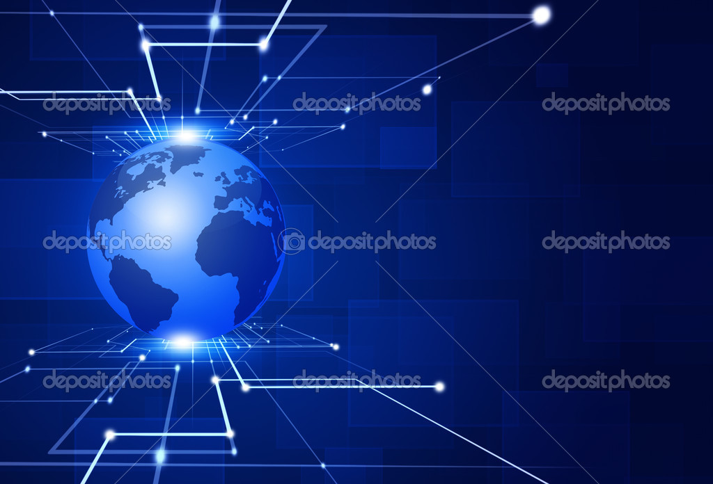 Technology Connections Blue Background Stock Photo by ©alexaldo 43091643