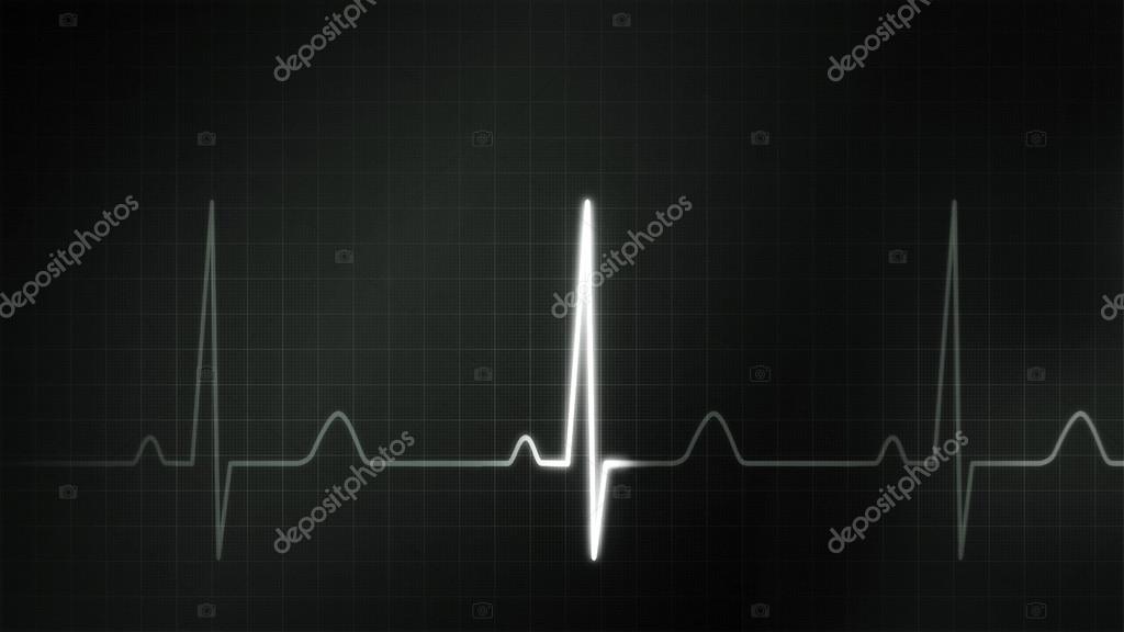 Black and white graphic of EKG monitor — Stock Photo © realcg #28106985