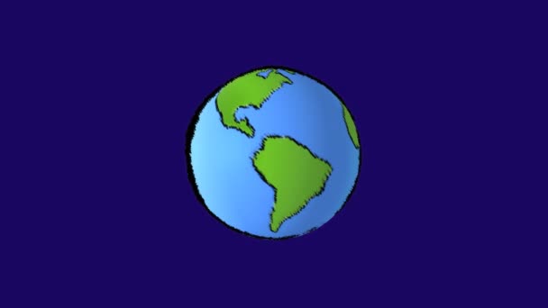 Cartoon earth spinning — Stock Video © realcg #29173835