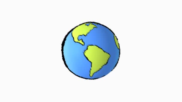Cartoon earth spinning — Stock Video © realcg #29173835