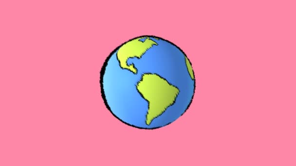 Cartoon earth spinning — Stock Video © realcg #29174047