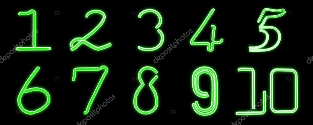 Number one to ten countdown green — Stock Photo © realcg #35099485