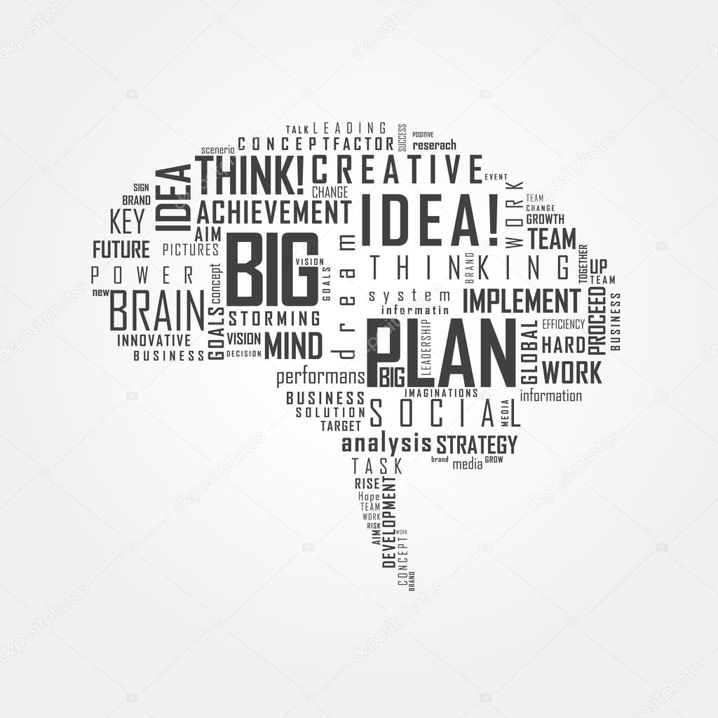 Brain Illustration Typography