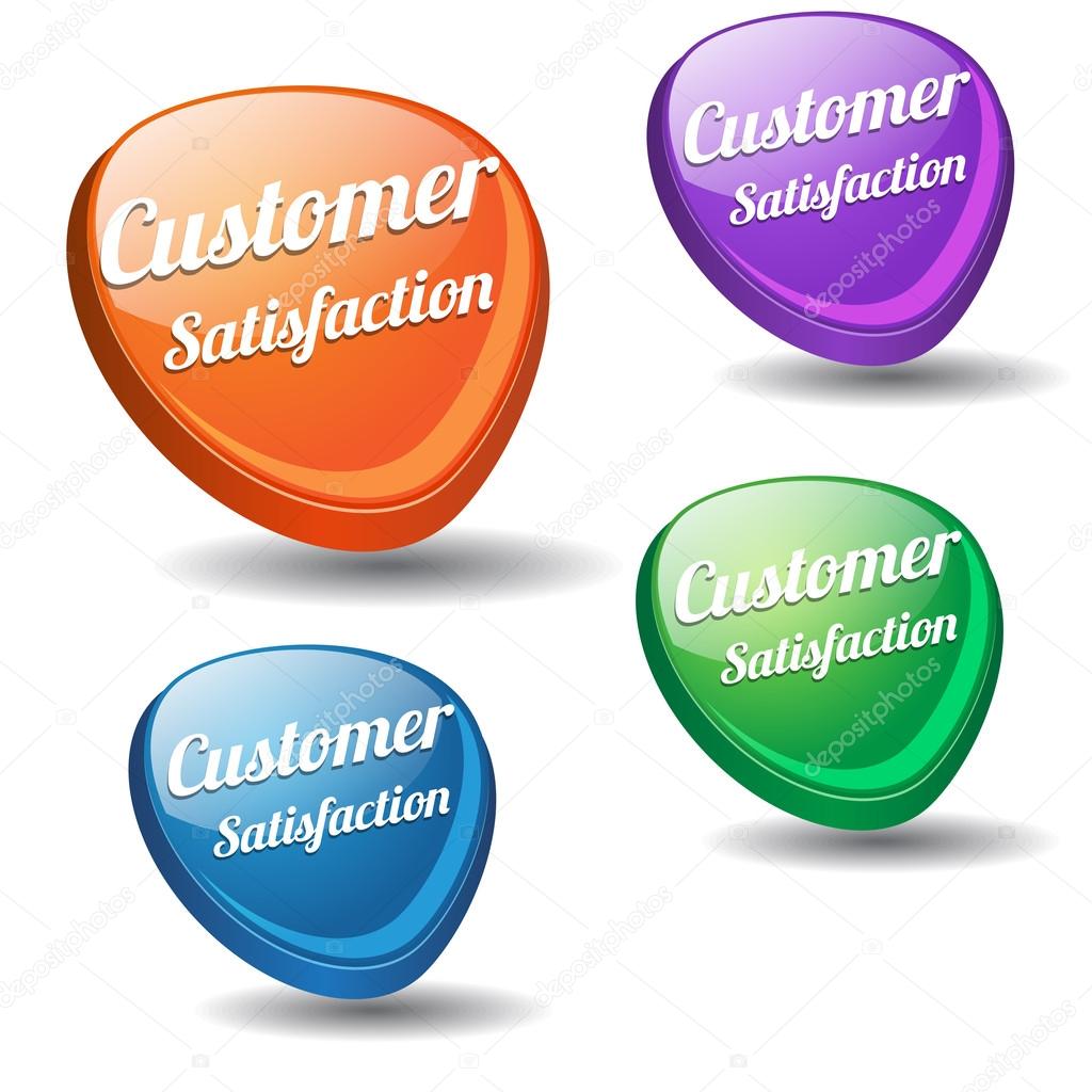 Satisfaction du client Icône vectorielle moderne colorée — Image ... Satisfaction du client Icône vectorielle moderne colorée — Image ...