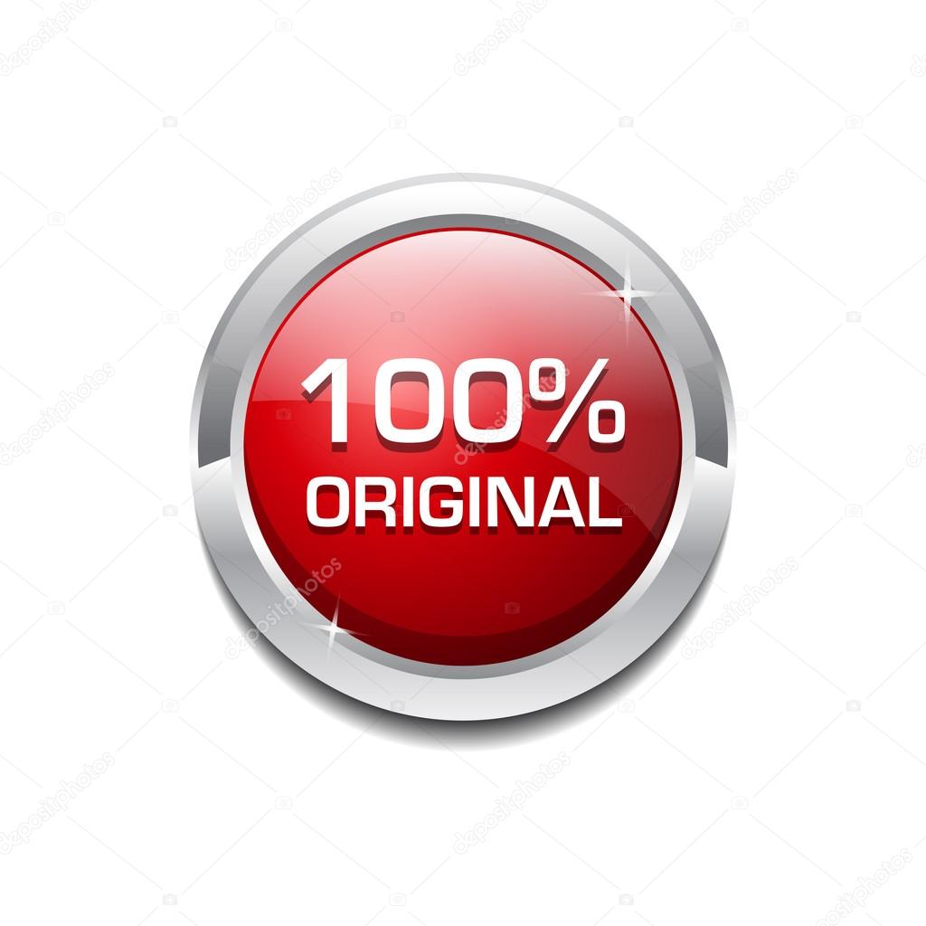 100 Percent Original Glossy Shiny Circular Vector Button Stock Vector ...