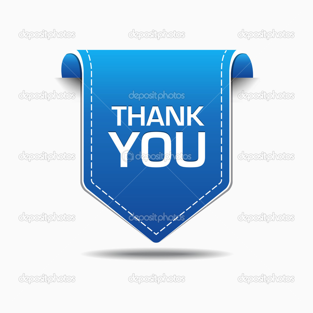 Blue Thank You Labels