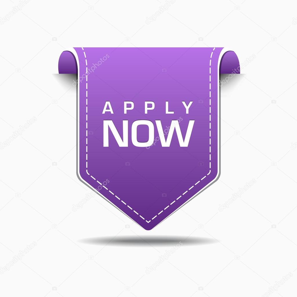 Apply Now Purple Label Icon Vector Design — Stock Vector © rizwanali3d ...