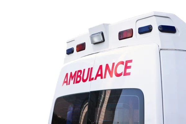 Rear view of an emergency ambulance - Stock Image - Everypixel