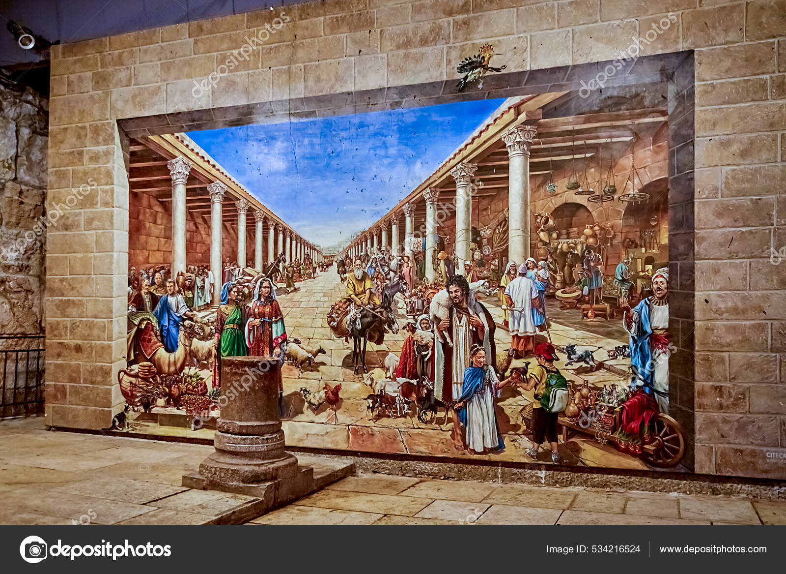 Jerusalém Israel Novembro 2021 Mural Retrata Representação Vida ...